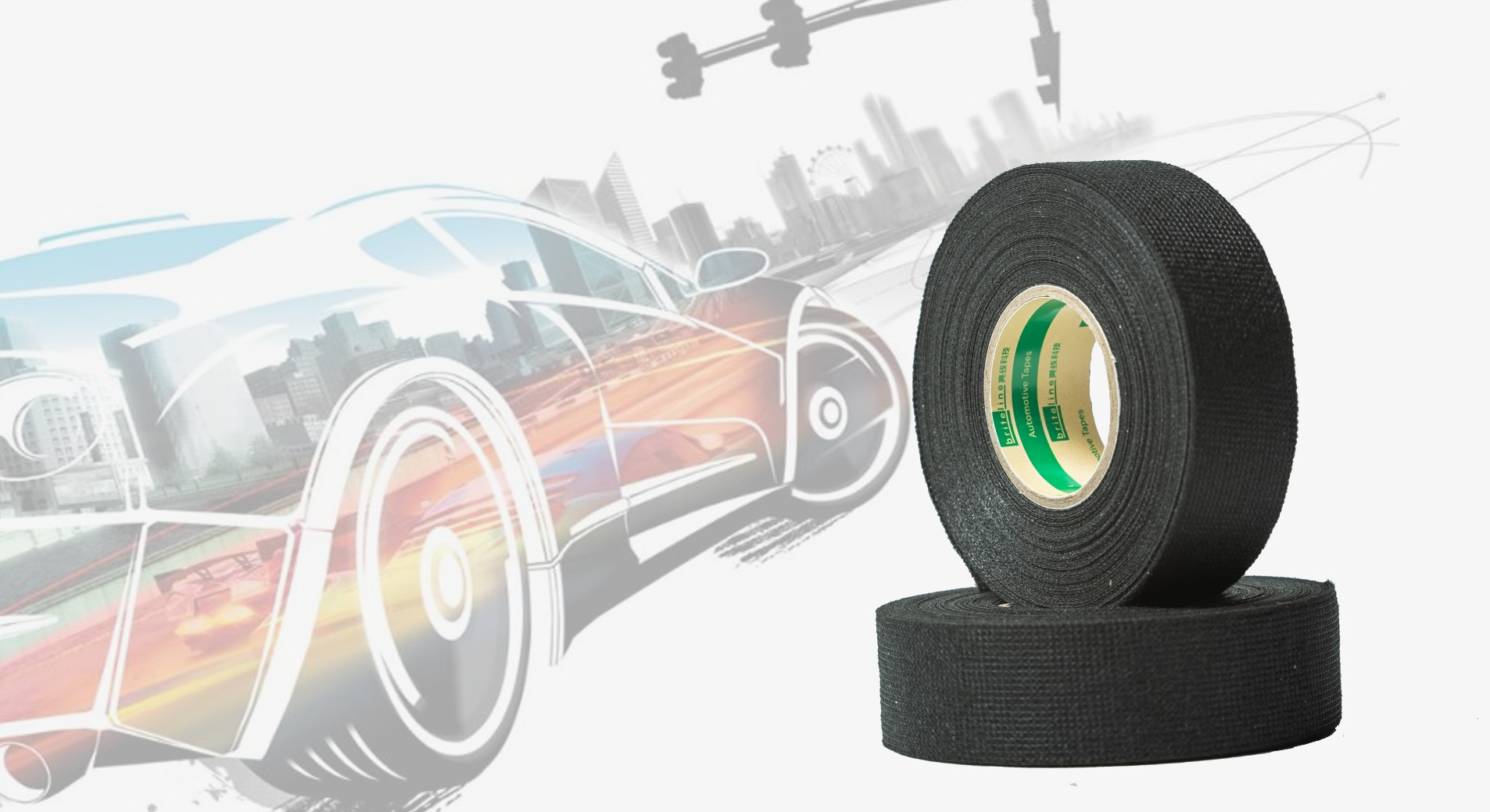 Products | Brite-Line Automotive Wiring Harness Fleece Tape - Soft, Noise Reducing, Green ...